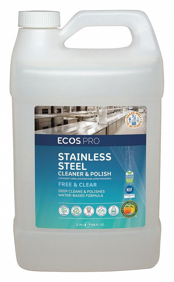 Ecos Pro Metal Cleaner and Polish, 1 gal. Cleaner Container Size, Jug ...