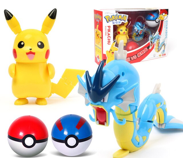 Pokémon Ball Variant Toy Model, Pikachu, Jenny Turtle, Pocket Monsters ...