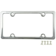 Auto Drive Stainless Steel License Plate Frame, 92017W - Walmart.com