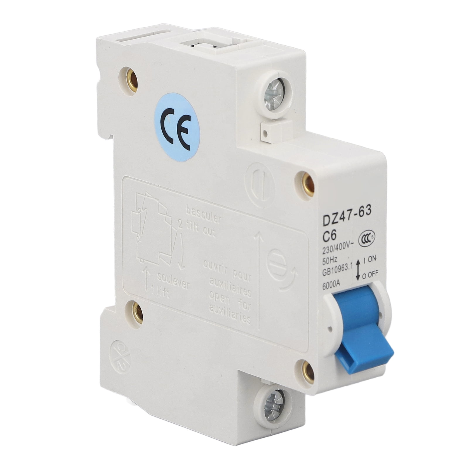Circuits Breakers, DZ47-63 C6 Circuit Breaker For Office - Walmart.com