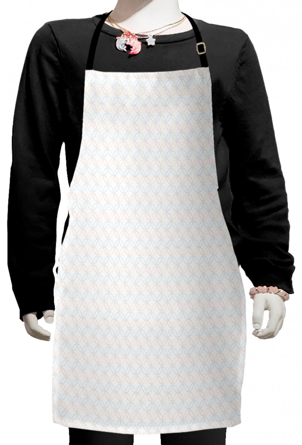 Geometric Kids Apron, Pastel Image of Repeated Intersected Circles ...