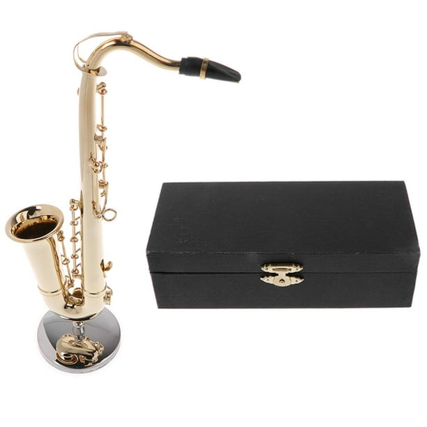 Mini modelo de instrumento musical de saxofón de 14 cm, decoración para ...