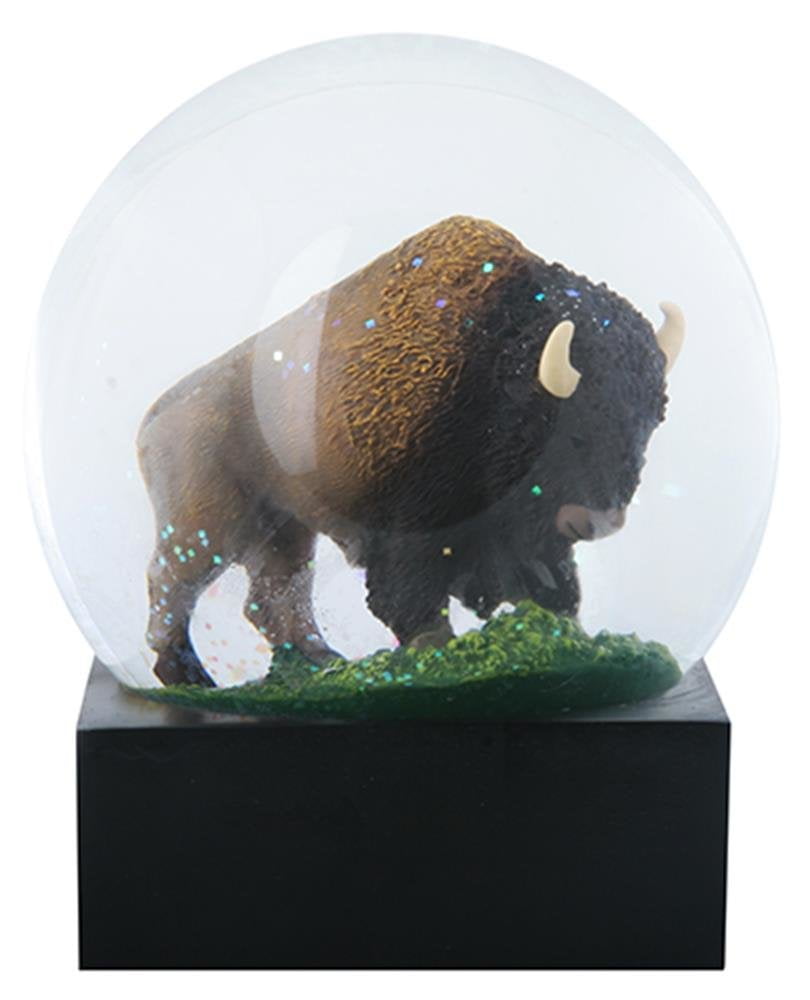 4.5 Inch Brown Two Horned Bison (Buffalo) Water Globe Standing ...