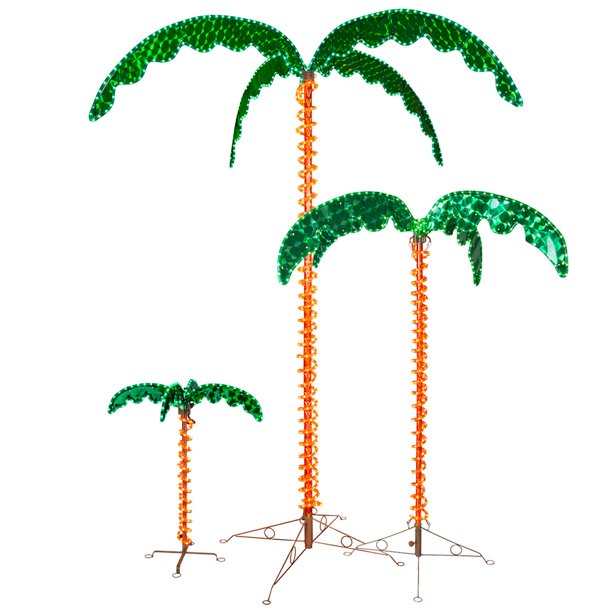 Wintergreen Lighting Holographic Lighted Palm Tree, LED, Artificial ...