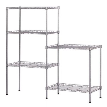 Bowoshen Heavy Duty 70"x35"x16" 5-Tier Garage Shelf, Adjustable Metal ...