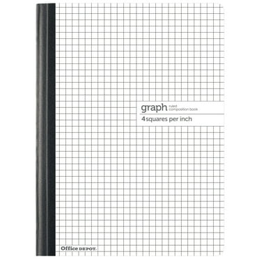 Staples Composition Notebook 7.5" x 9.75" Graph Ruled 80 Sheets Blue ...