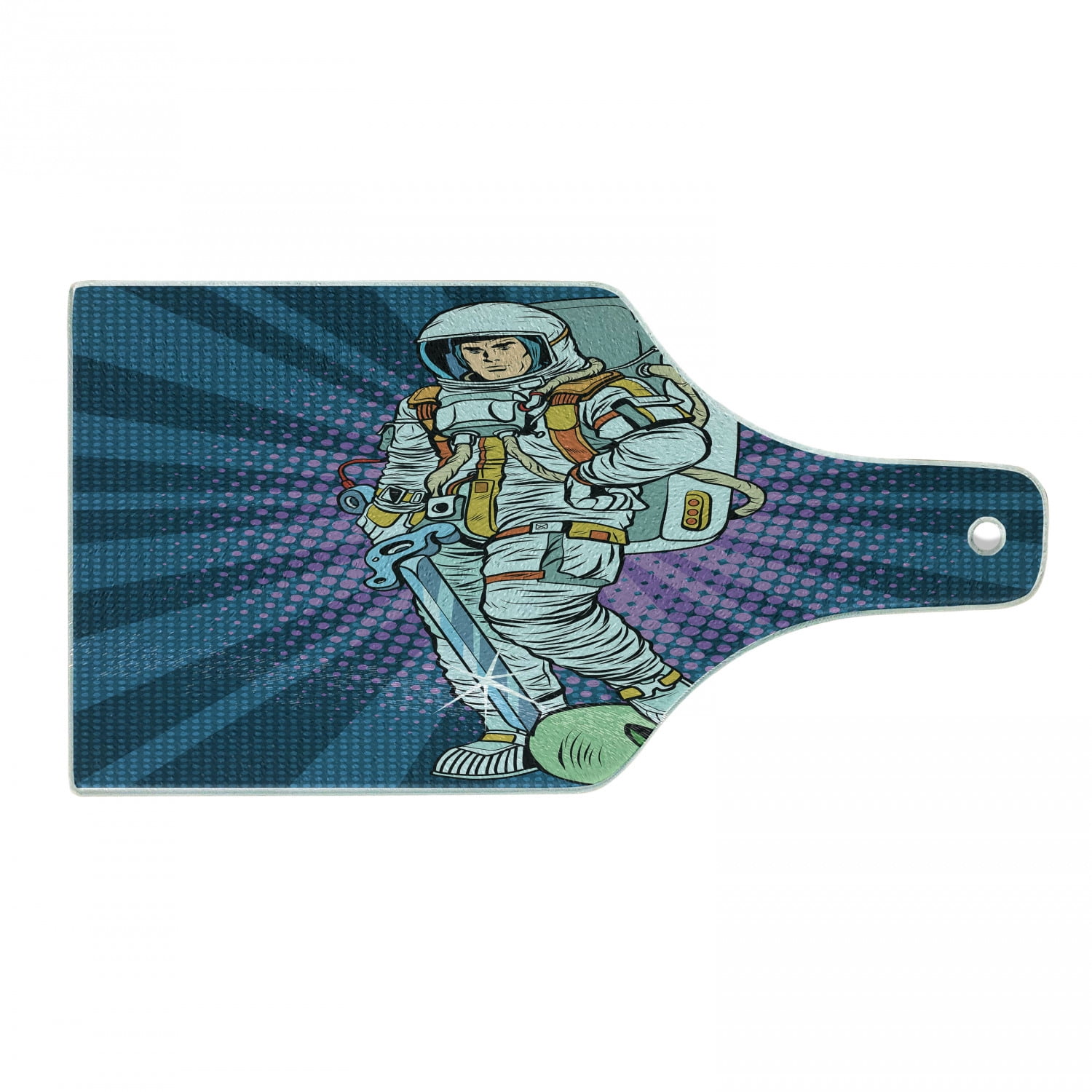 Astronaut Cutting Board, Galaxy and Severed Alien Head Masculine Space ...