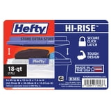 Hefty HI-RISE 18 Quart Small Latching Storage Bin, Clear Plastic ...