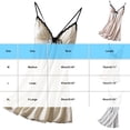 Bulit-in Bra Nightgown for Women Sexy Backless Lace V Neck Spaghetti ...