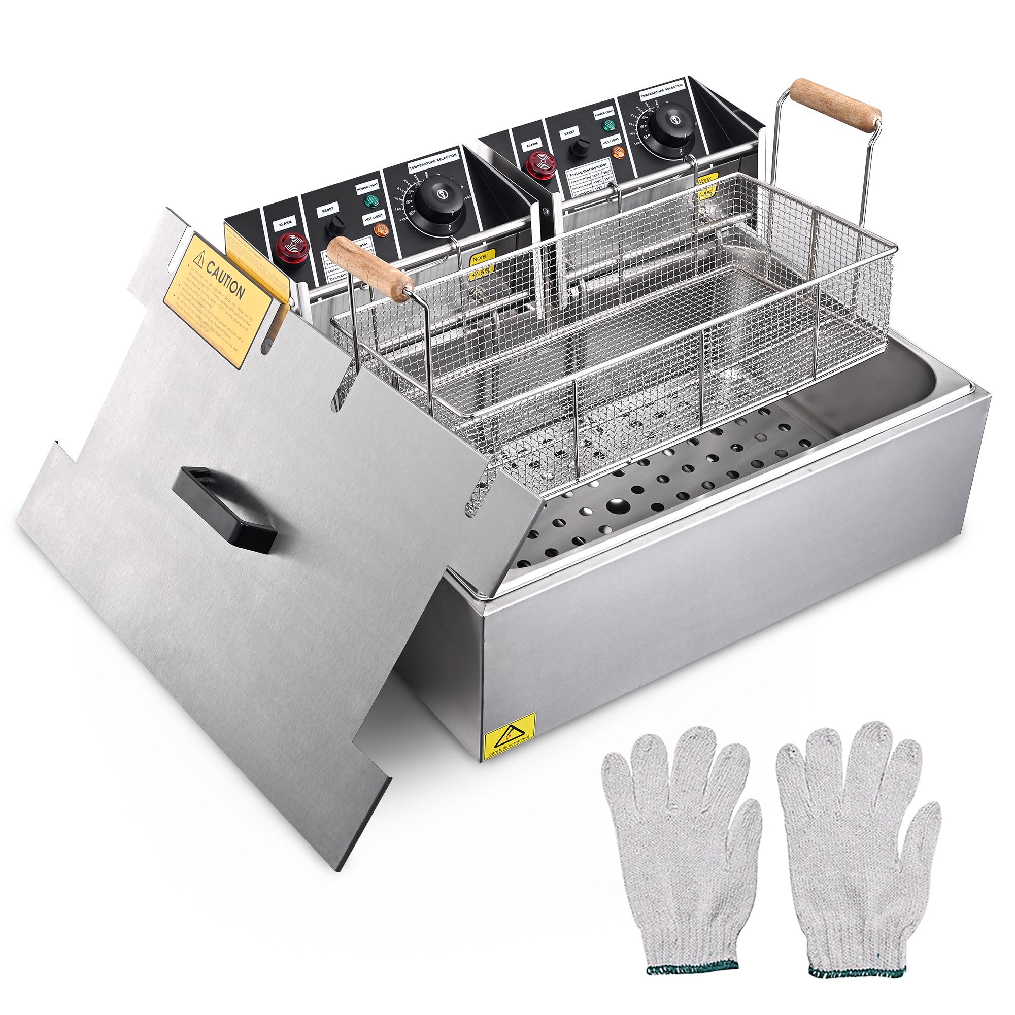 Wechef Commercial Electric Deep Fryer 20L 5000W Countertop Stainless ...