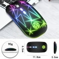 LED Wireless Mouse Rechargeable Ultra Thin Silent Mouse 2.4G Portable ...