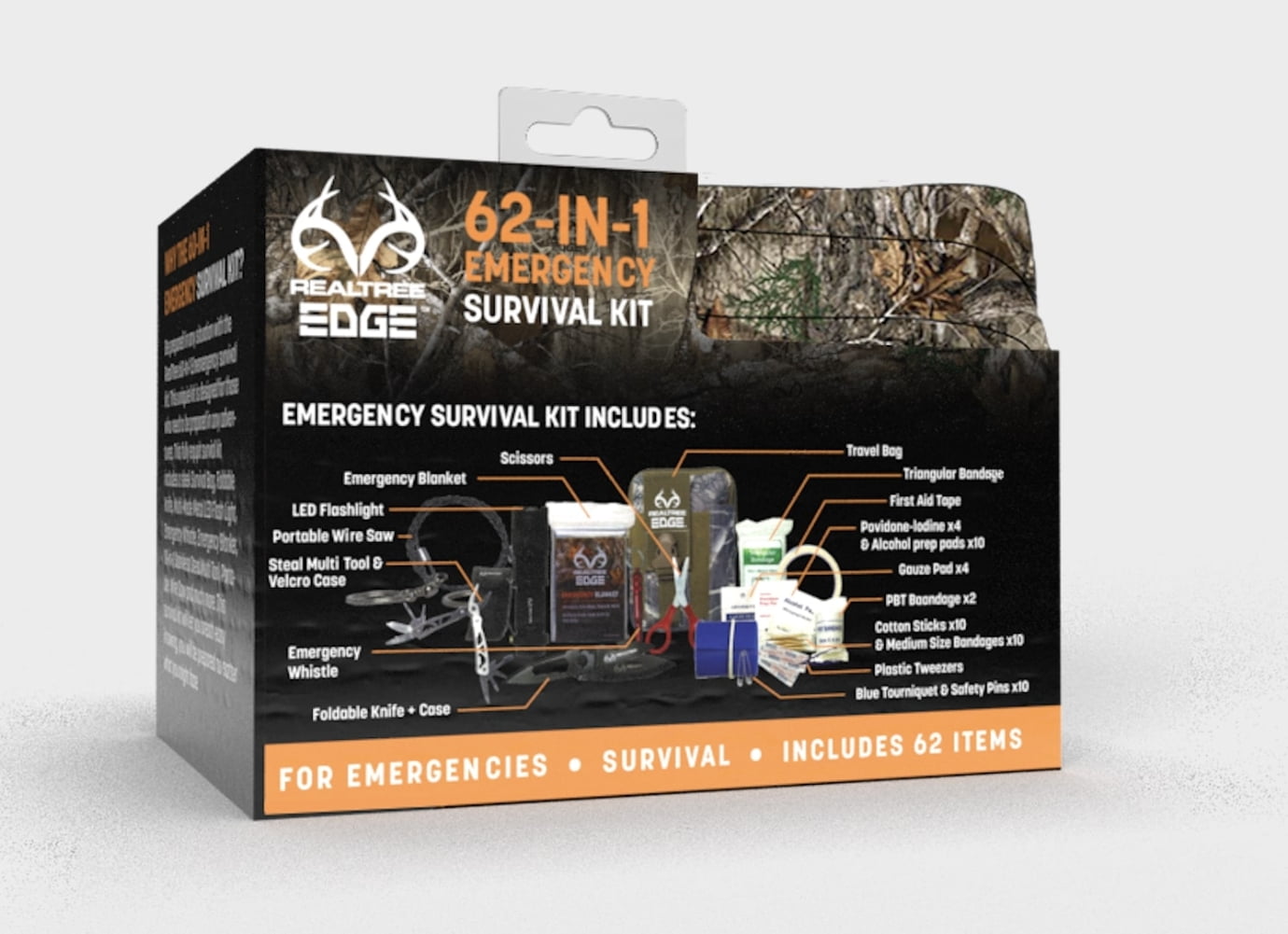 Realtree 62-in-1 Emergency Survival and Medical Kit - Survival First ...