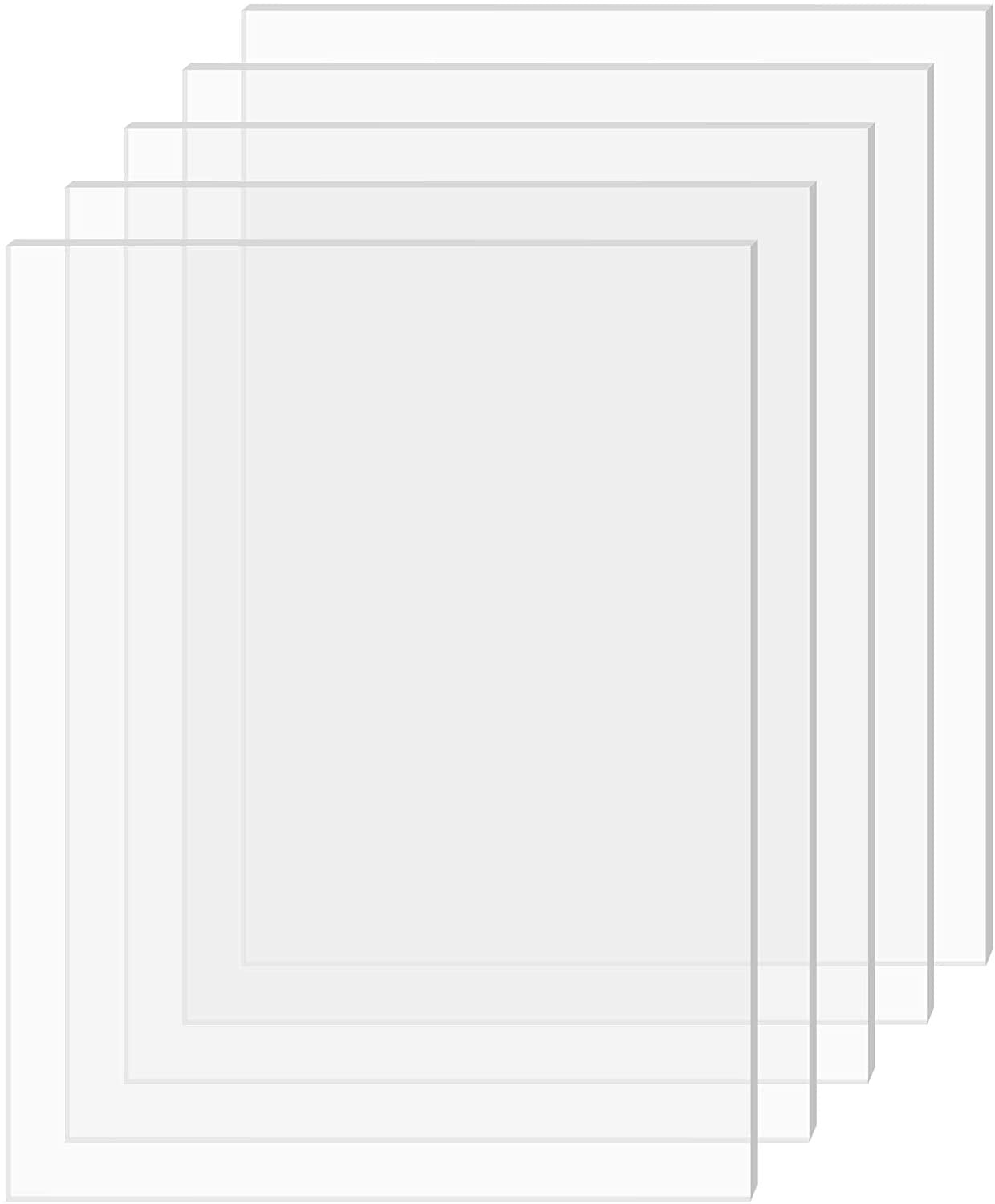 SimbaLux Acrylic Sheet Clear 5 x 7 Panel 0.08 Thick 2mm Plexiglass ...