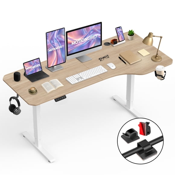 MotionGrey - Ergo2 XL Adjustable Right L-Shaped Electric Standing Desk ...