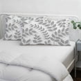 Abstract Gray Leaves Silhouette Throw Pillow Covers, Decorative Pillow ...