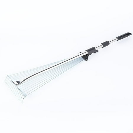 Retractable garden deciduous rake wire rake garden rake stainless steel ...