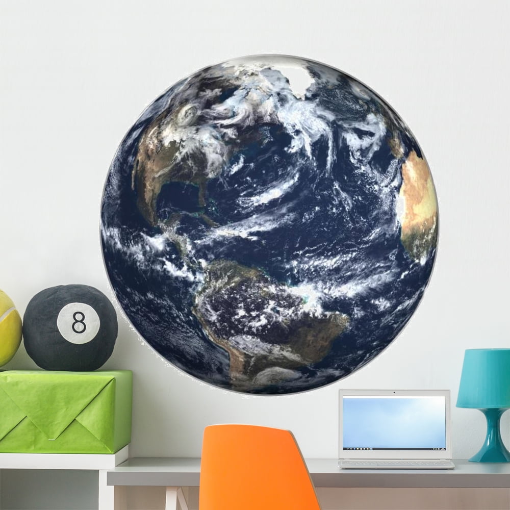Earth Wall Decal by Wallmonkeys Peel and Stick Graphic (36 in H x 36 in ...