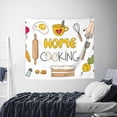 Balery Home Cooking Pattern Tapestry 60x51 Inches - Large Wall Hanging ...