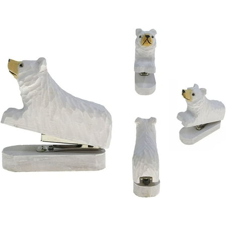 Vivid Handmade Wood Carving Cartoon Mini Animal Stapler for School ...