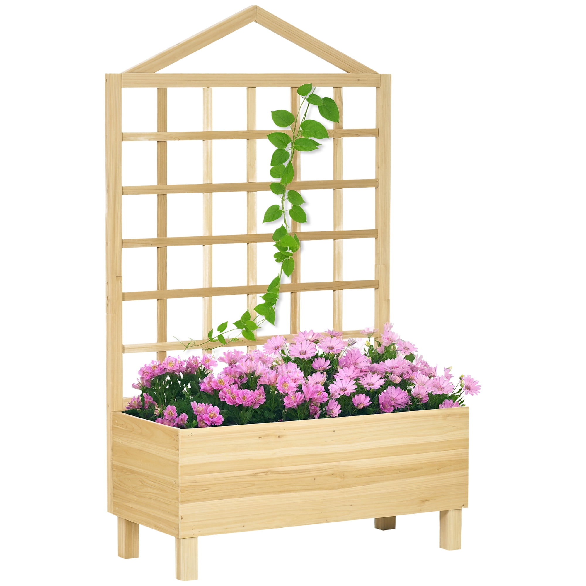 Click here for Outsunny 59 Raised Garden Bed Wooden Planters Box... prices