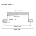 Uxcell U Shaped Connector Bracket, 95mm x 45mm 304 Stainless Steel ...