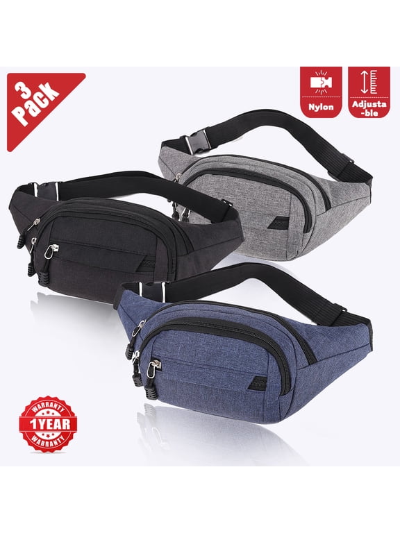Entchin Fanny Pack for Women Men with 4 Pockets Waist Pack Crossbody ...