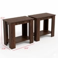 Home Design Telluride 2-Tier Storage End Table with Open Shelf and ...
