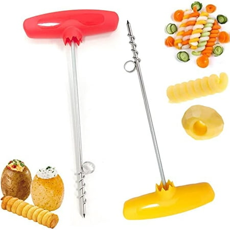 SHAR 2 Pieces Vegetable and Fruit Spiralizer, Hollow Fruit and ...