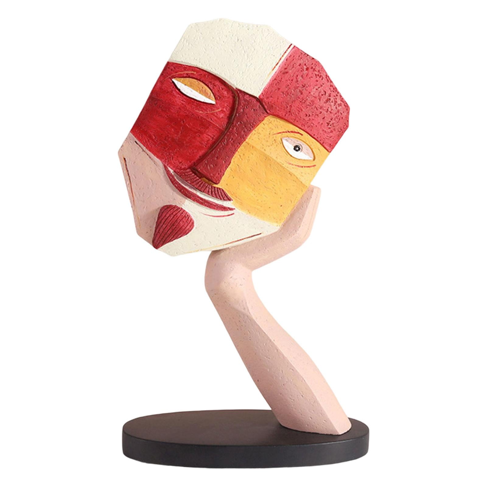 Abstract Face Statues Sculpture Figurines Bookshelf Living Room Shop A ...