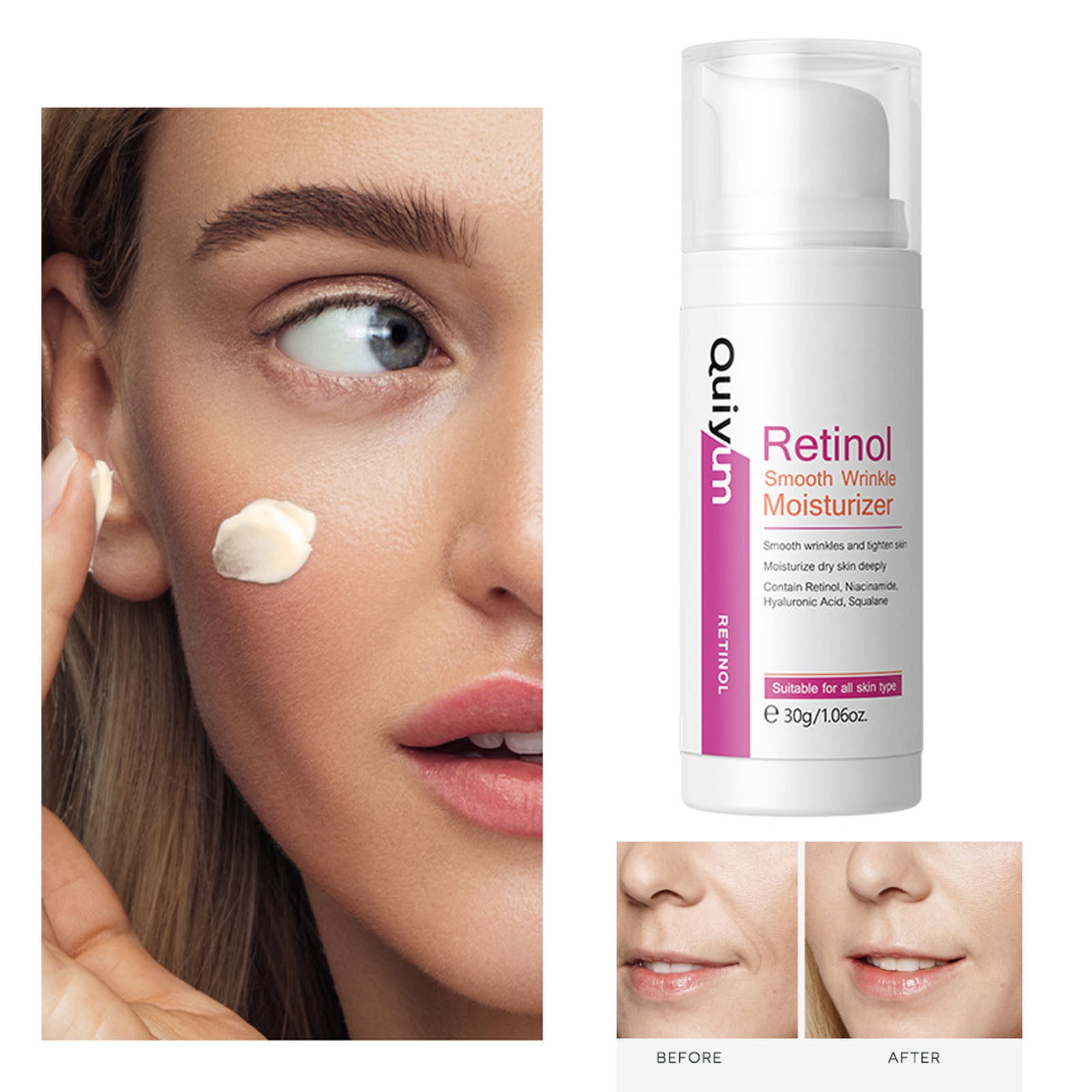 Puntoco Crema facial con retinol que hidrata las líneas finas de la ...