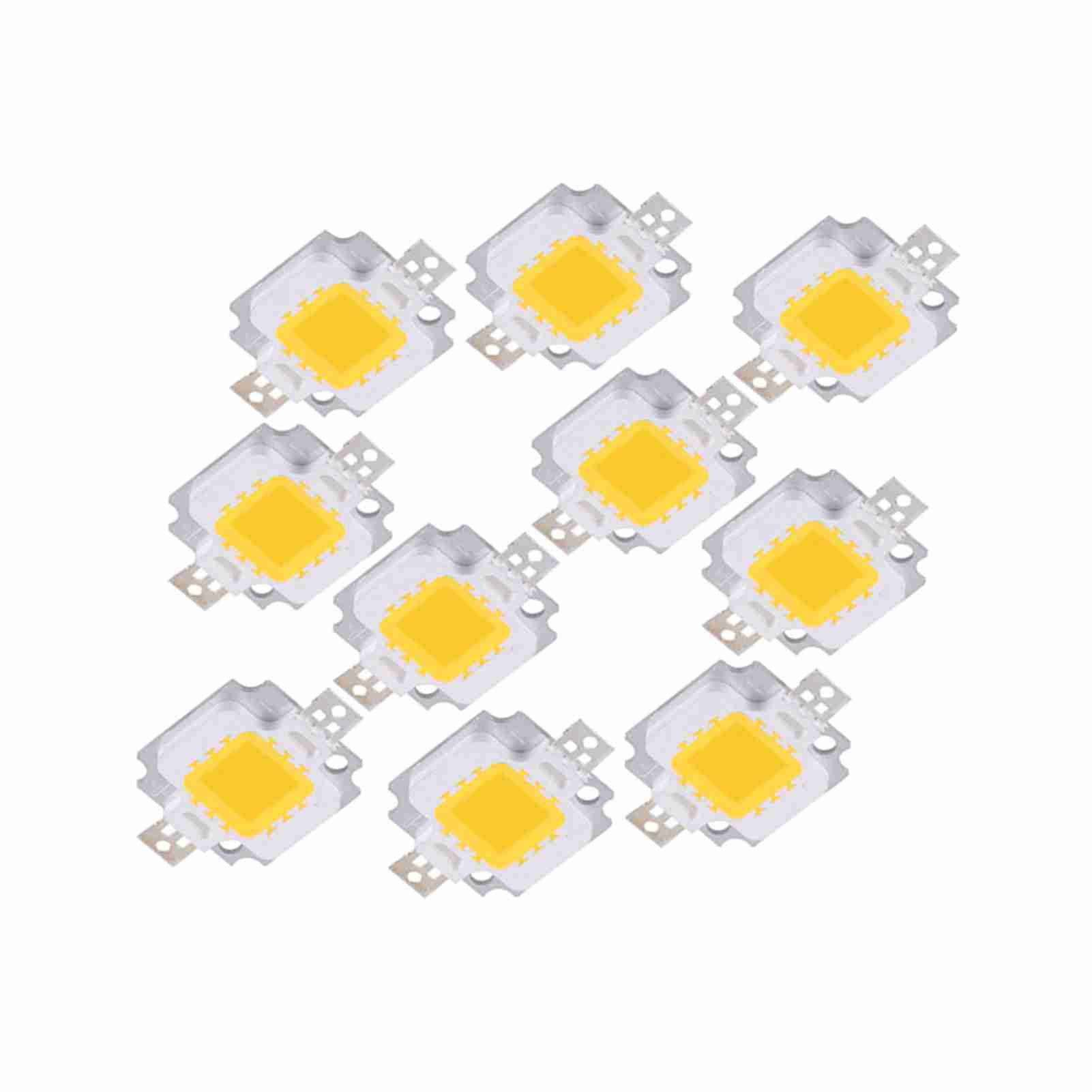 10 UDS. COBLA CHIP LED FRío Cálido de 10W, Bajo Consumo de Energía ...