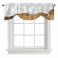 Brown Marble Texture Tie Up Valances Curtain, Abstract Retro Wave ...