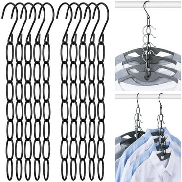 10Pcs Scarf Hangers Black Rectangular Towel Holder 6.89x2.6Inch Plastic ...