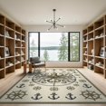ODIKA 9'x12' Washable Area Rug Low Pile, Flatwoven, Octopus Koi Pirate ...
