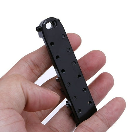 Bail Roller Saddle Locking Tom Black Chrome Bridge for Electric Guitar ...