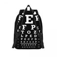 Eye Snellen Chart Canvas Backpacks for Optometrist Eye Exam College ...