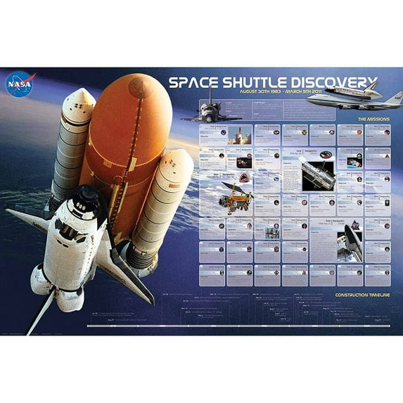 Shuttle Discovery Missions Educational Chart - Walmart.com