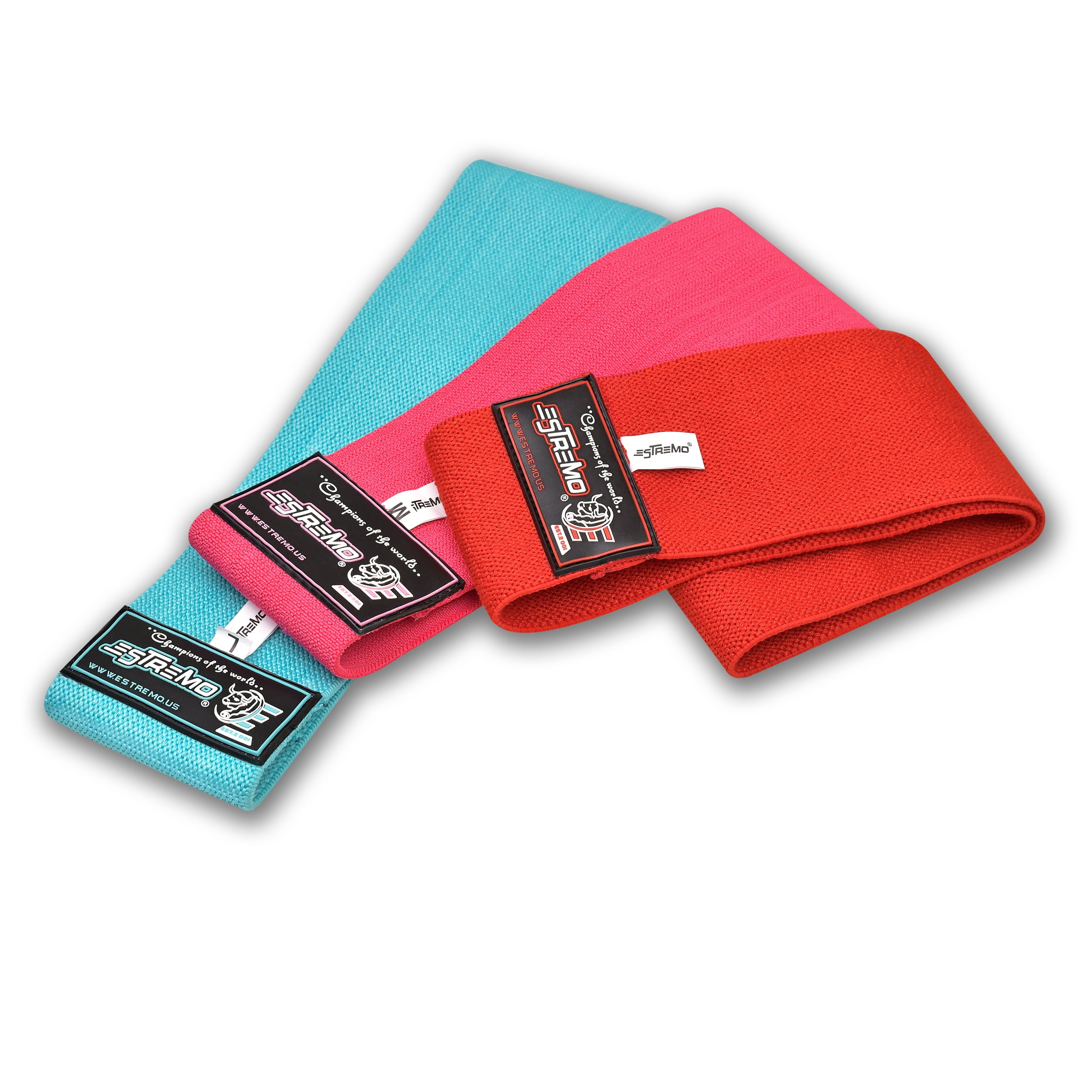 Estremo Fitness Resistance Band Anti Slip Band Pack of 3 ,Light,Heavy ...