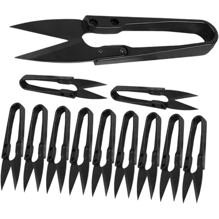 12 Pieces Wire Precise Gardening Supplies Concave Steel Leaf Cutters ...