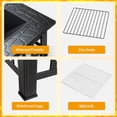 3 in 1 Outdoor Fire Pit, 32 Inch Square Steel Fireplace with Spark ...
