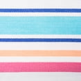 Contemporary Home Living 72" Aqua Blue and Pink Striped Rectangular ...