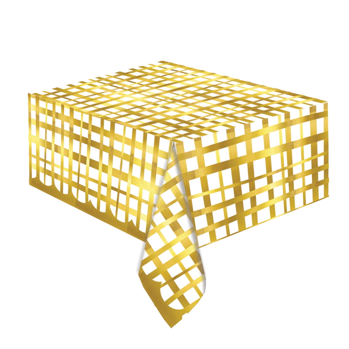 Packed Party "Good As Gold" 84" X 54" Metallic Gold Reversable Table ...