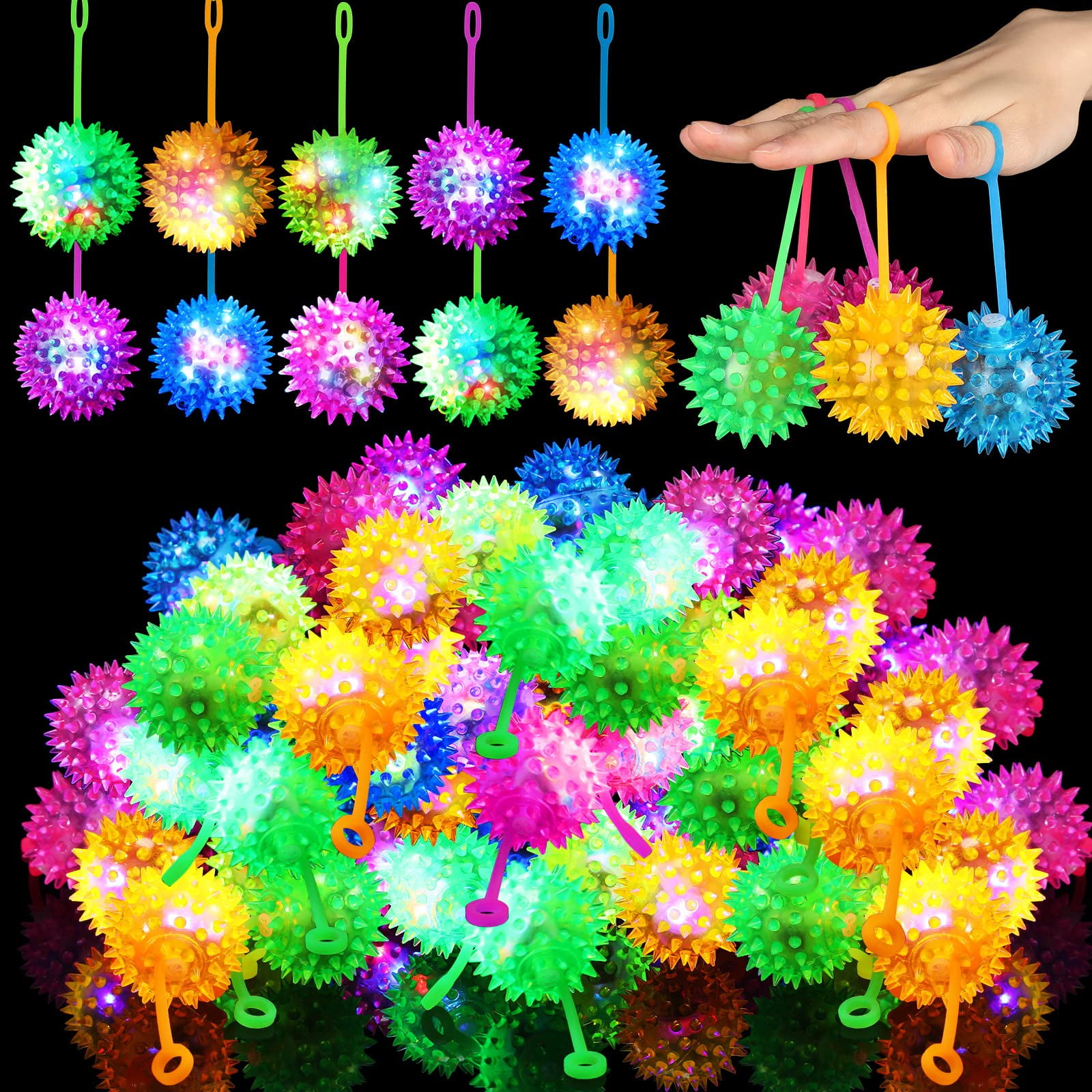 Bola hinchable LED parpadeante, 18 piezas, para niños y adultos ...