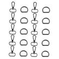 BESTYASH 20Pcs Multifunctional Black Zinc Alloy Keychain Buckles for ...