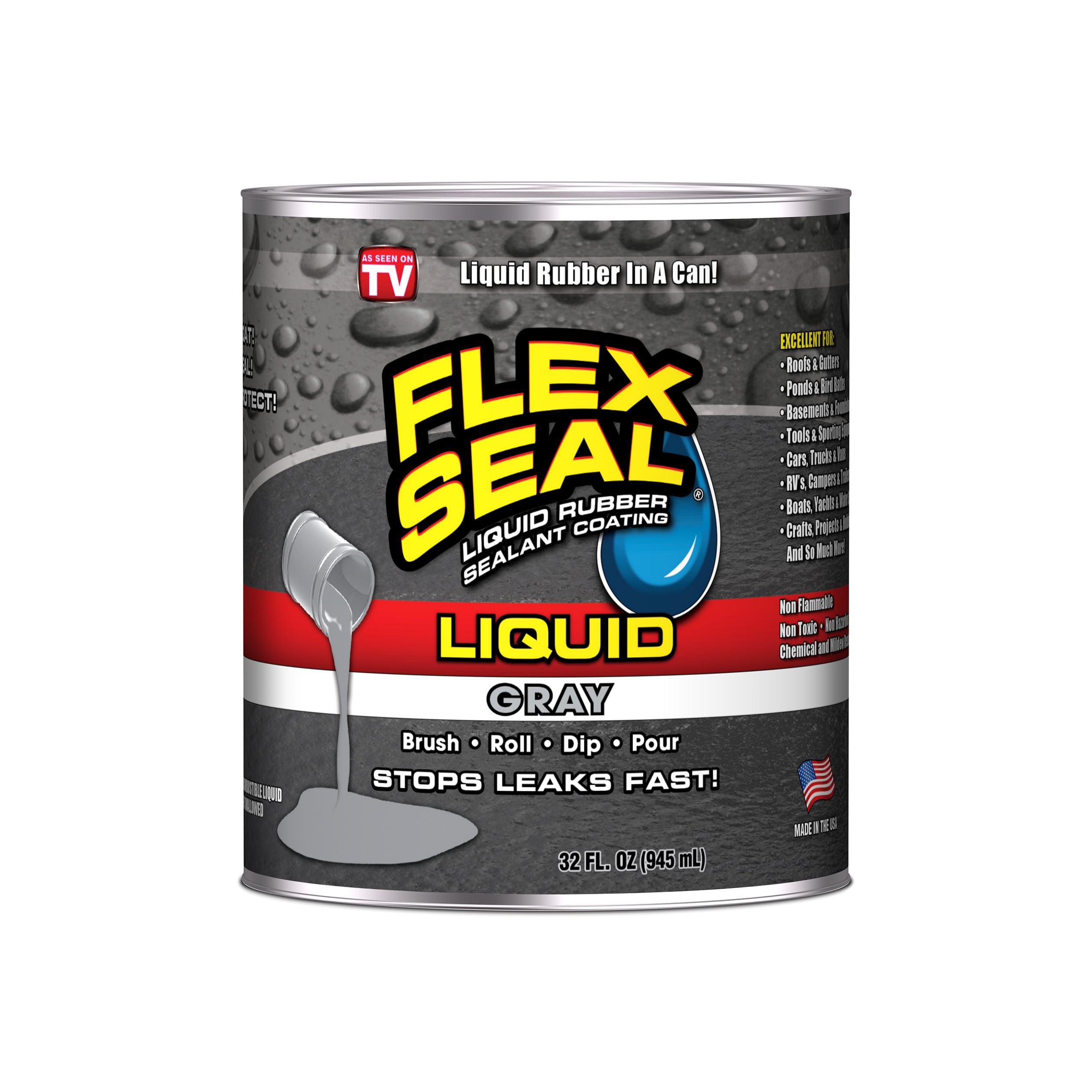 Flex Seal Liquid Rubber In A Can 32 oz Gray Walmart Flex Seal Liquid Rubber In A Can 32 oz Gray Walmart