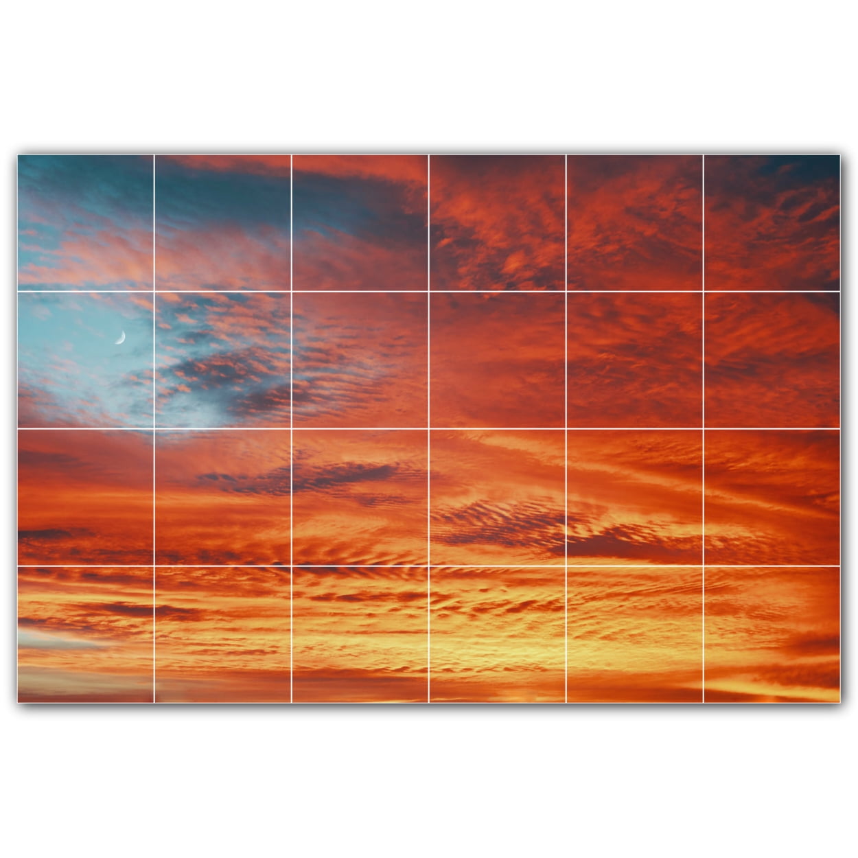 Picture-Tiles.com: Sunset Ceramic Tile Wall Mural WAL501000-64XL. 72"W ...