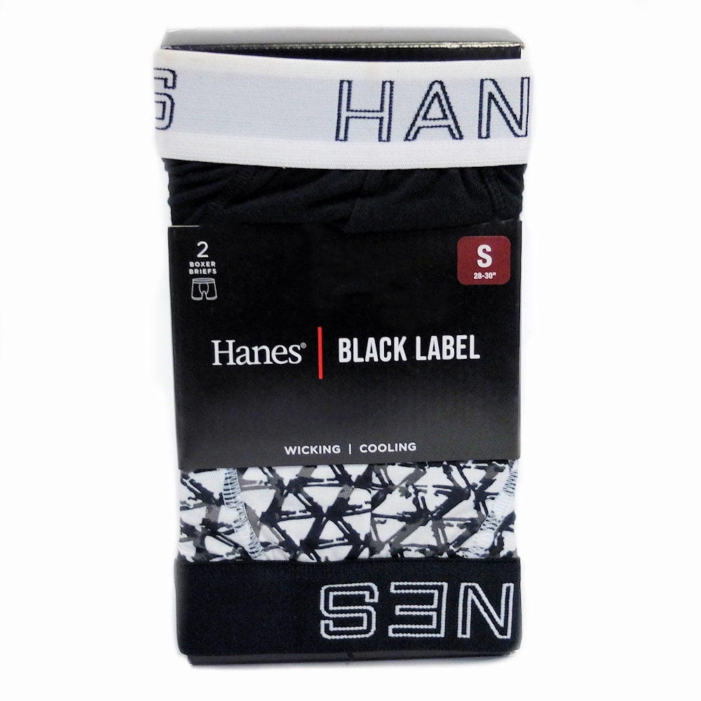 Hanes - Hanes Men's Black Label Wicking / Cooling Boxers Briefs, 2-Pack ...