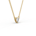Lab Grown 1/4 Carat Floating Trillion Shaped Diamond Solitaire Pendant ...