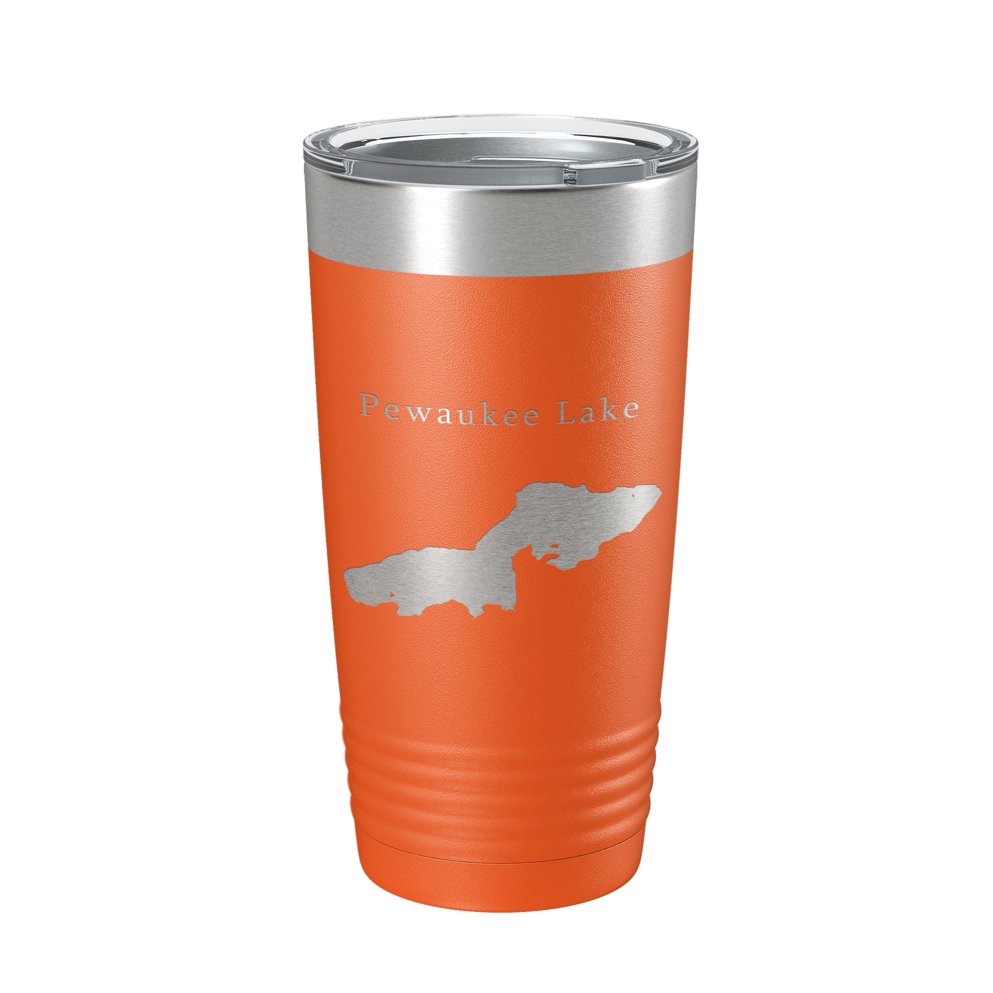 Pewaukee Lake Map Tumbler Travel Mug Insulated Laser Engraved Coffee ...