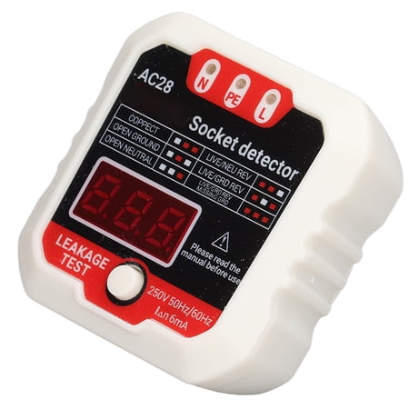 Fydun Outlet Tester , LCD Digital Display Power Socket Tester Phase ...